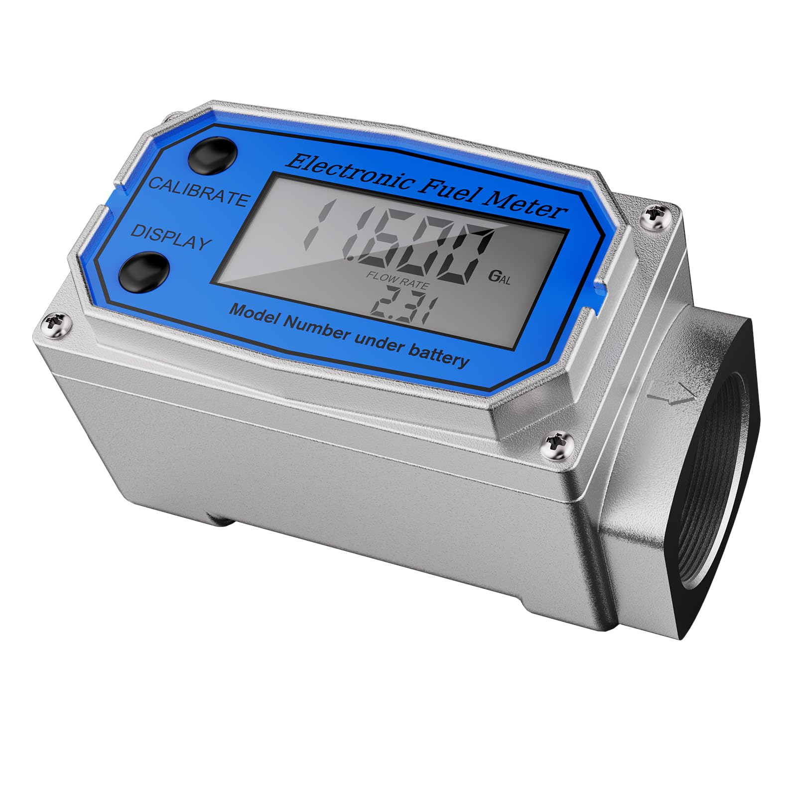 Mua Flow Meter 3/4 Inches, Digital Turbine Fuel Flowmeter 2.5-31 GPM ...