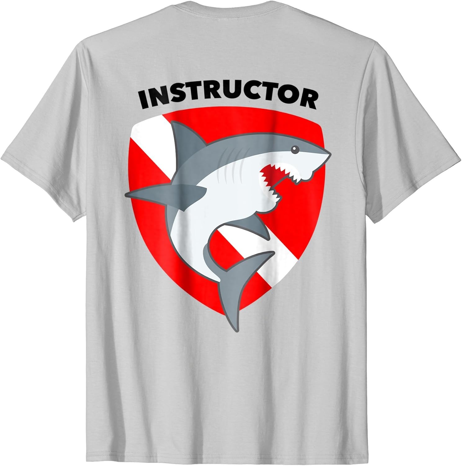 Amazon.com: SCUBA Dive Flag Shark T-Shirt for Divemasters Instructors ...