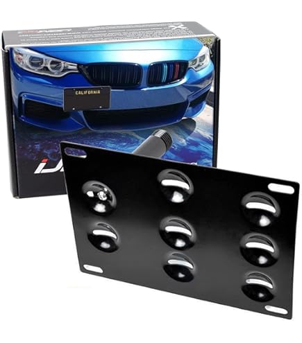 License Plate Mount Holder Frame Bracket Mounting Front Bumper Tow Hook ...