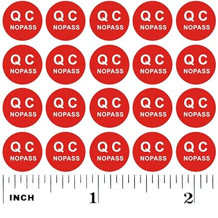 Stickers Quality Control QC Passed Labels 15mm diameter Label Making ...