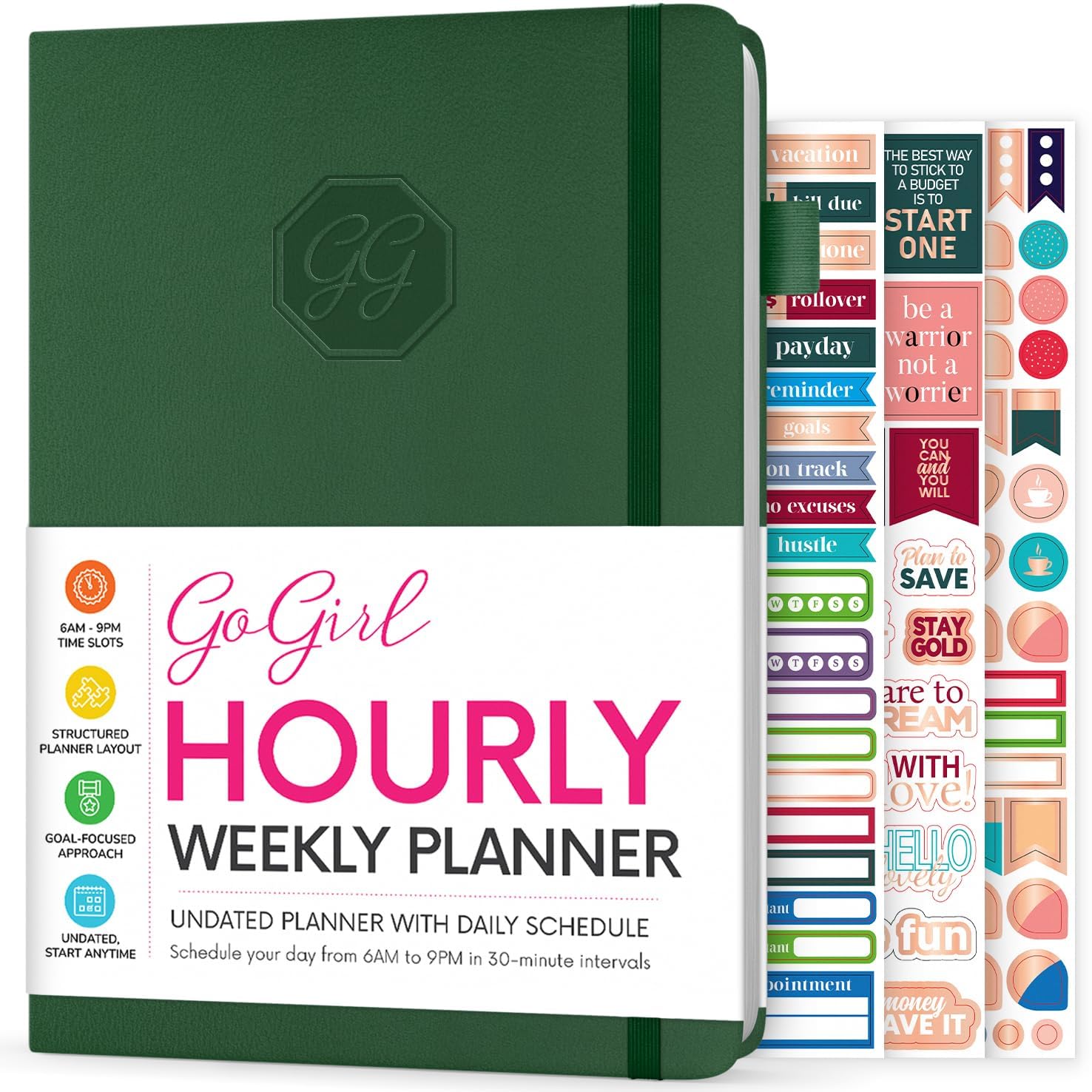 GoGirl Weekly Schedule Planner – Hourly Work & Life Planner with Time ...