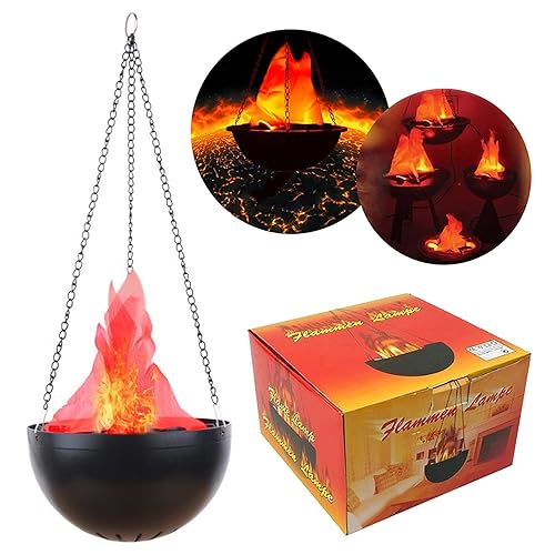 3D Fake Fire Light, Hanging Flame Light, Artificial LED Silk Flame ...
