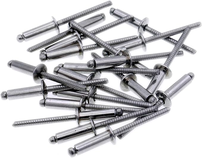 M3 (3mm x 6mm) Dome Blind Rivet - Stainless Steel (A2) (Pack of 20 ...