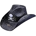 Peter Grimm Ltd Unisex Keith Straw Cowboy Hat Black One Size at Amazon ...