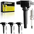 Amazon.com: MOAUTO Set of 4 Ignition Coils Pack UF656 PE2018100 & 4 PCS Iridium Spark Plugs ...
