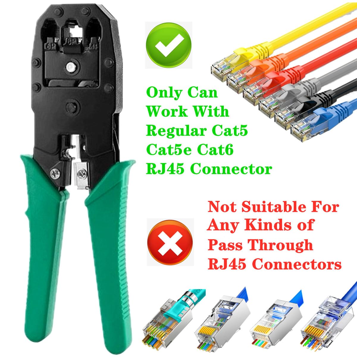 Gaobige Network Tool Kit For Cat5 Cat5e Cat6, 11 In 1 Portable Ethernet ...