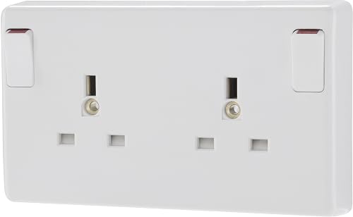 USB Wall Socket - iSocket 2 Gang 13A,"Double Pole", Switched, Dual USB ...