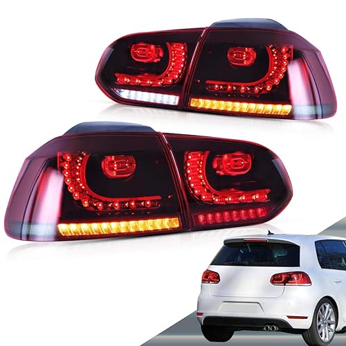 VLAND Led Tail lights Compatible with Golf 6 MK6 2010 2010 2011 2012 ...