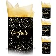 Amazon.com: Whaline 16 Pack Graduation Gift Bags with Gold Tissue Paper ...