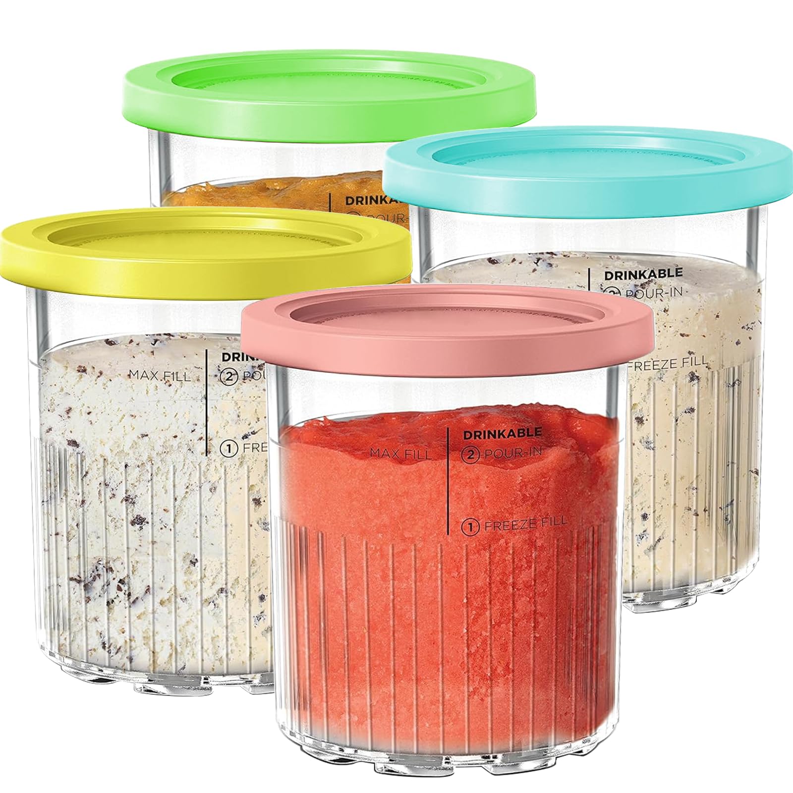 Pints for Ninja Creami Deluxe NC500 Series Creami Deluxe Ice Cream ...