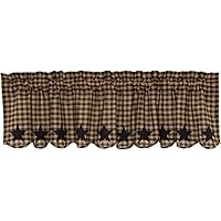 Amazon.com: VHC Brands Star Cotton Primitive Kitchen Curtains Rod ...