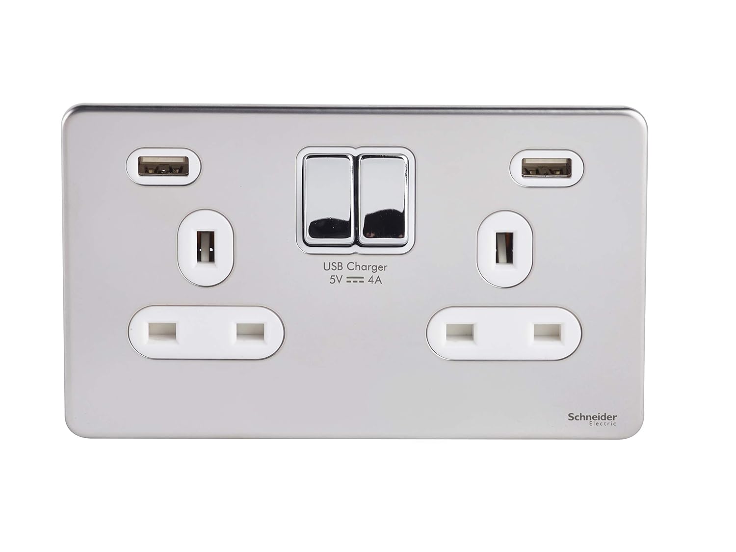 Schneider Electric Ultimate Screwless Flat Plate – Switched Double ...