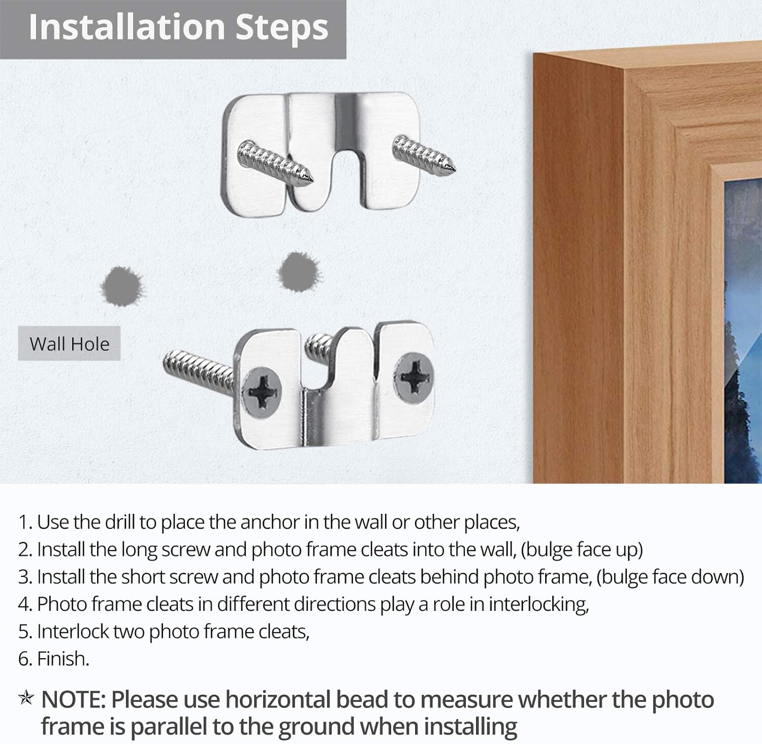 Justech 20 Pairs [40 Packs] Flush Concealed Mount Bracket Heavy Duty ...