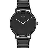 Amazon.com: Movado Bold Verso Men's Luxury Quartz Watch - Swiss Movement, Leather Strap - Water ...