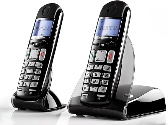 Sagemcom D27T Duo Téléphone sans fil Noir: Amazon.fr: High-tech