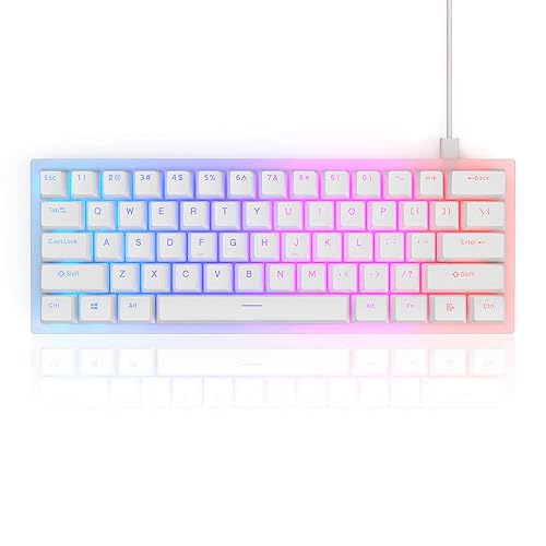 XVX Womier K61 60% Percent Keyboard - Creamy Keyboard. Wired Mechanical ...