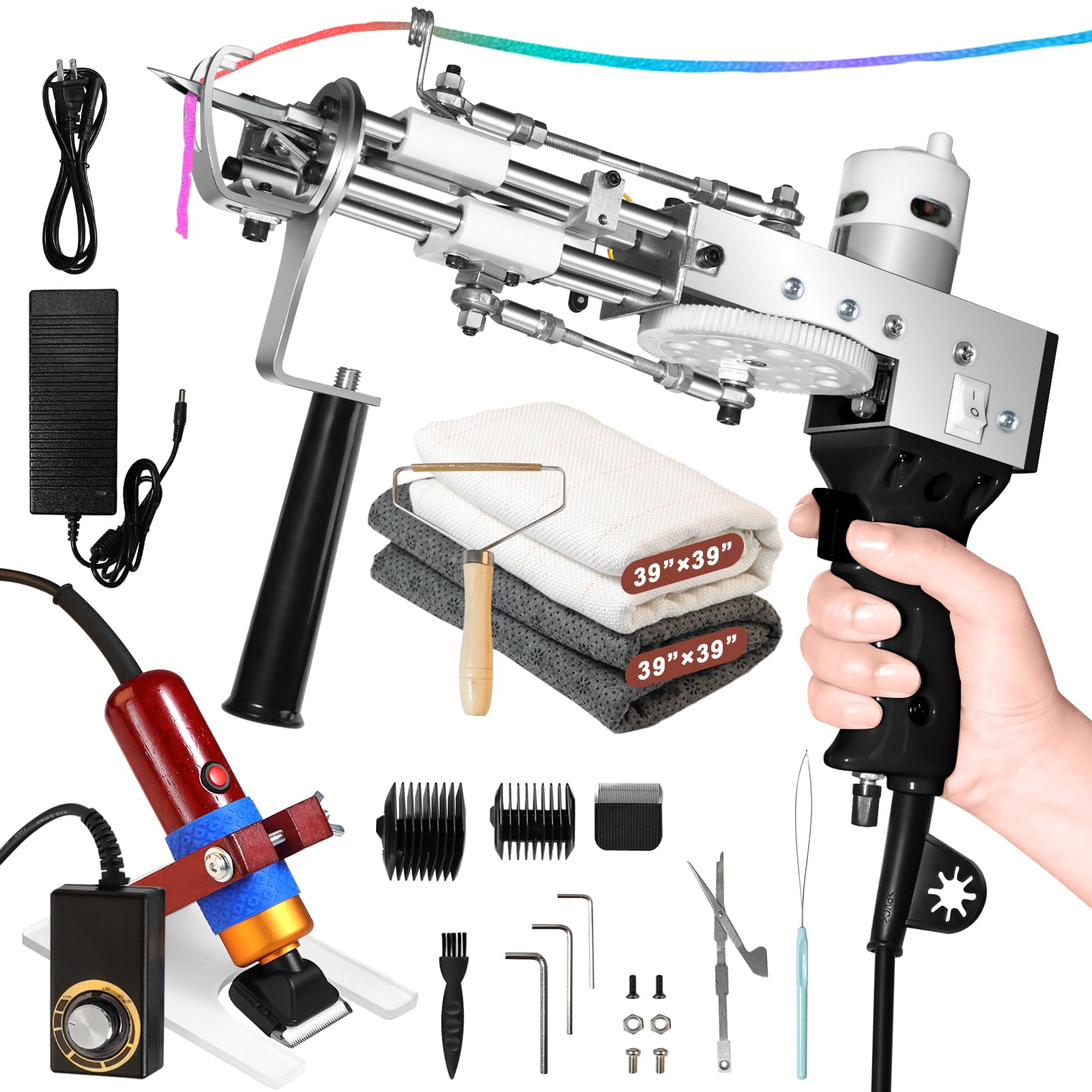 Kerty Tufting Gun with Carpet Trimmer, 2 in 1 Cut Pile & Loop Pile ...