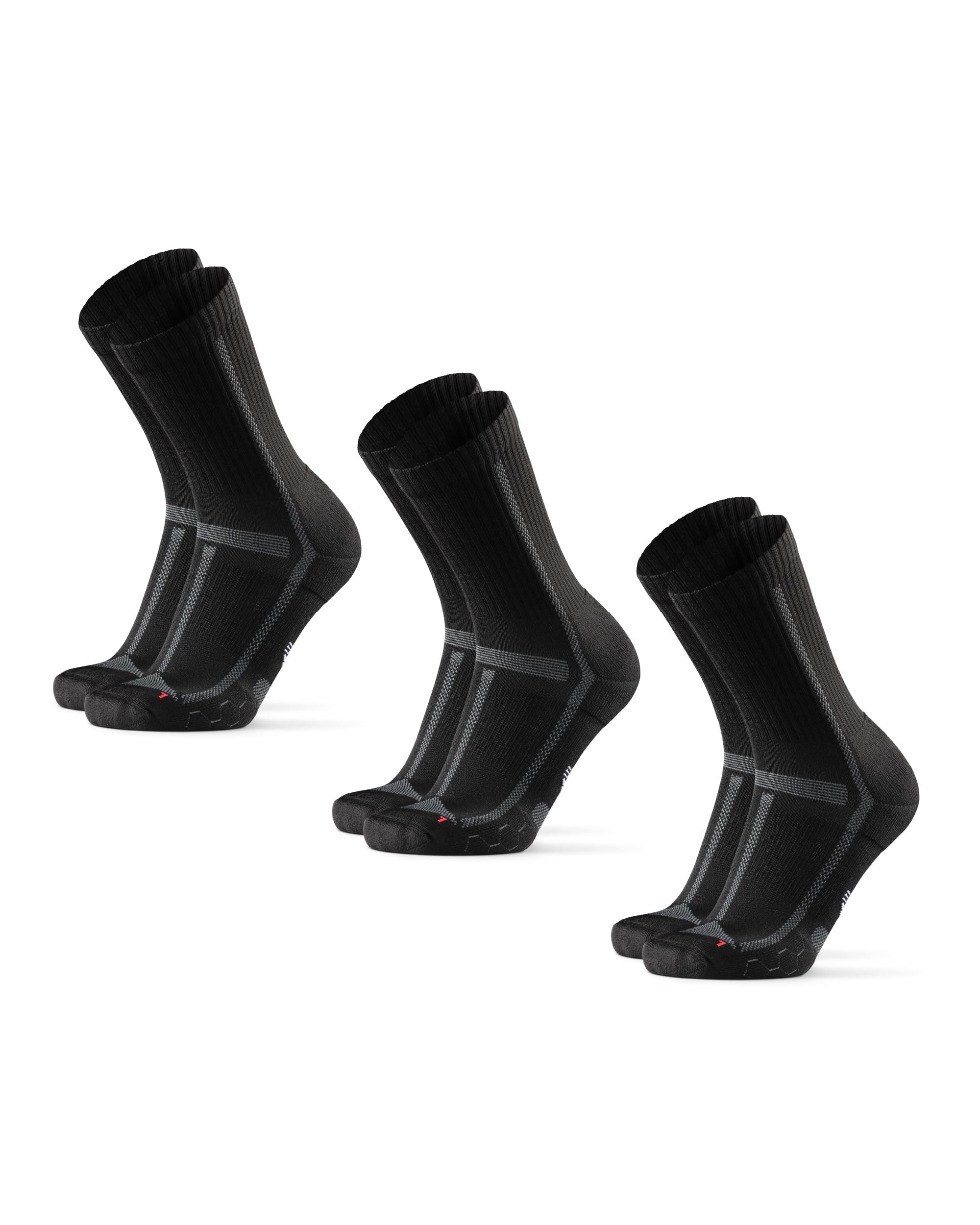 DANISH ENDURANCE 3 Pack Long Distance Crew Running Socks for Men ...