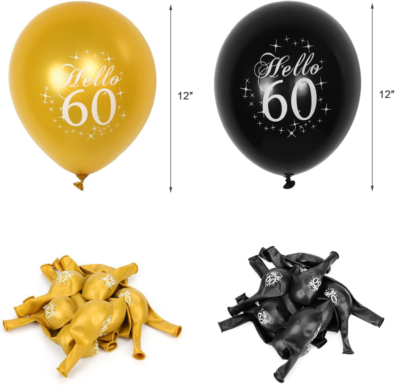 Konsait 60th Birthday Party Decorations Kit, Cheers to 60th Birthday Banner, Celebration 60th ...