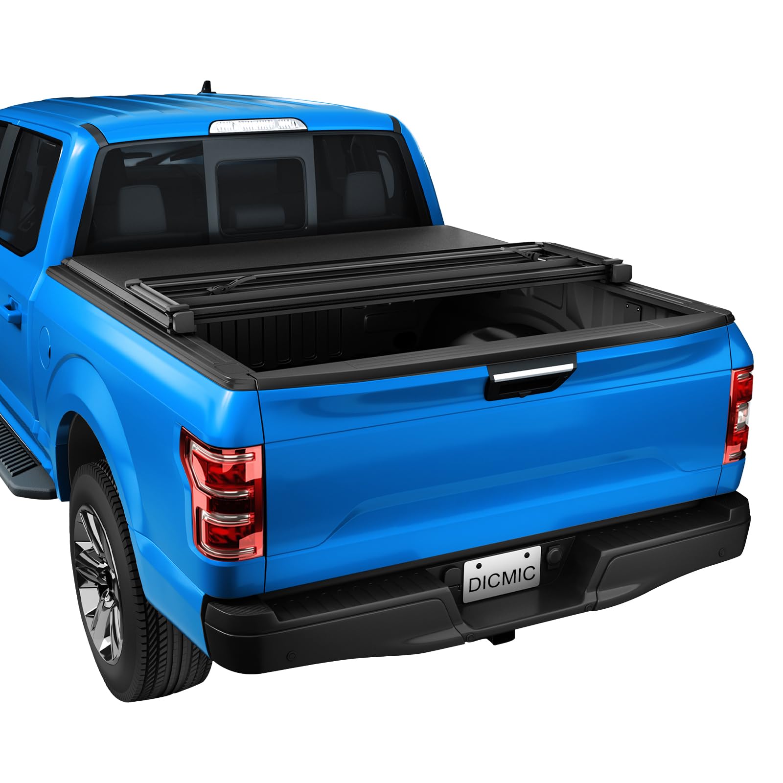 DICMIC Soft Tri-Fold Truck Bed Tonneau Cover Compatible with 2009-2023 Dodge Ram 1500 2500 5.7FT ...