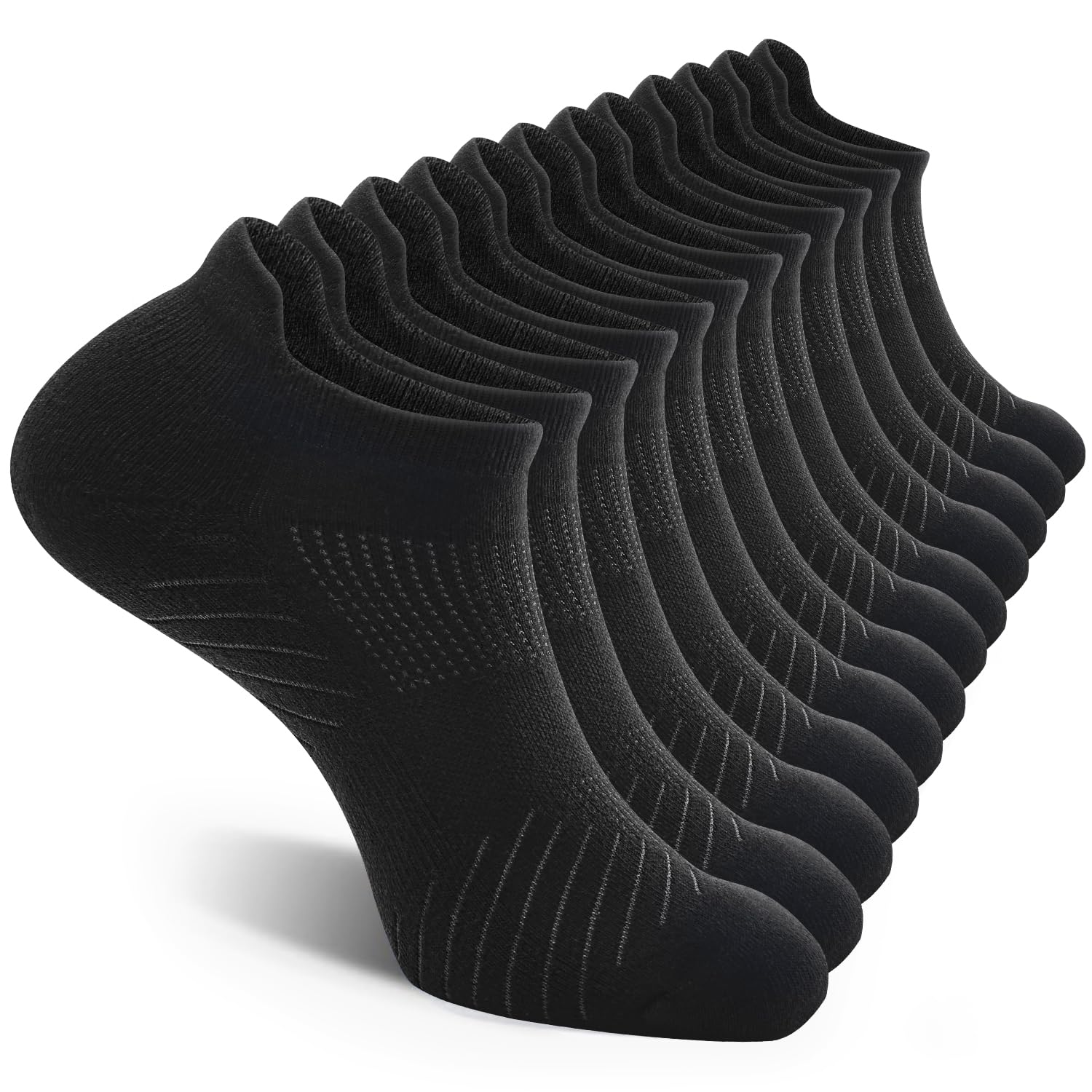 FITRELL Men's Athletic Running Ankle Socks Cushioned Low Cut Tab ...