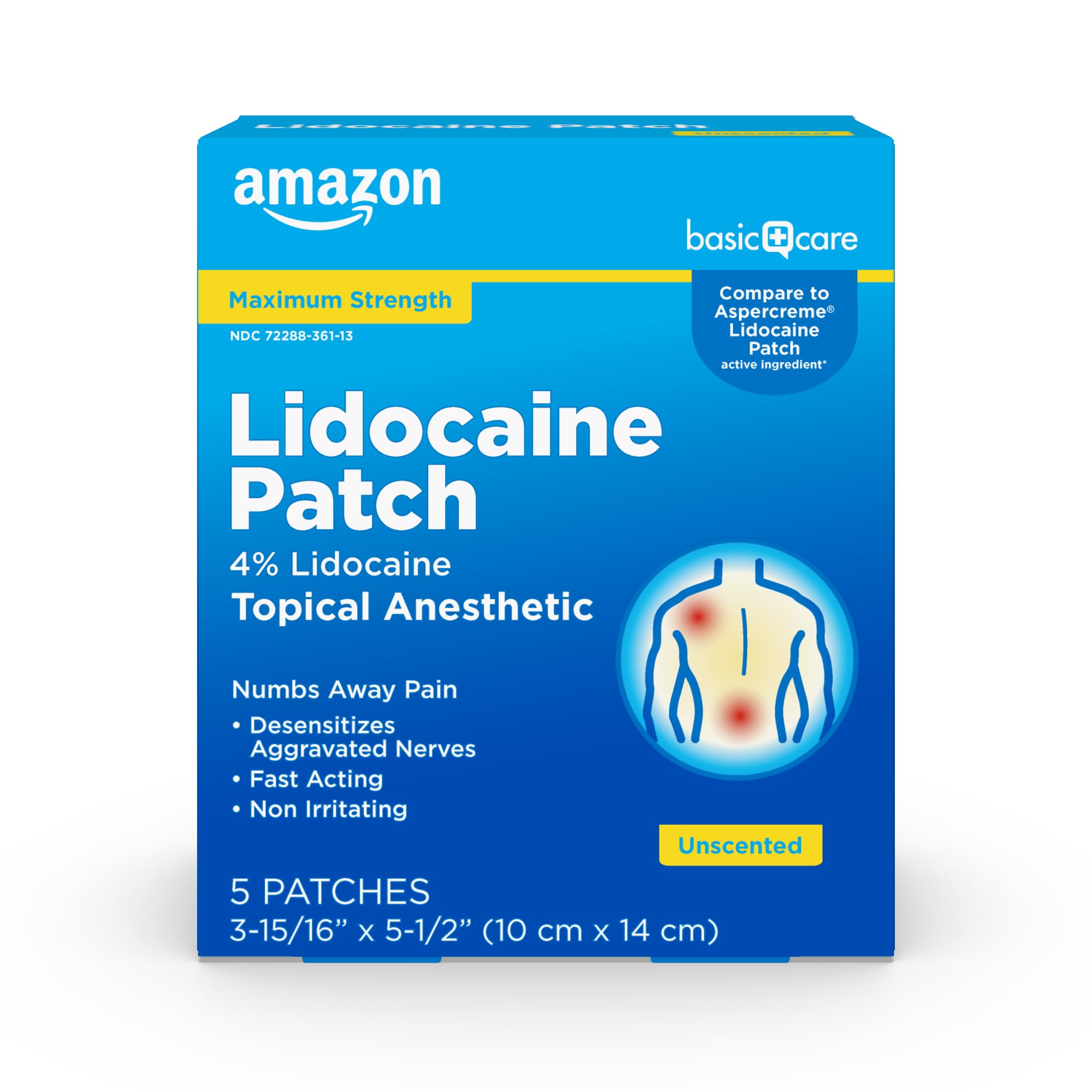 Mua Amazon Basic Care Lidocaine Patch, 4% Lidocaine, Topical Anesthetic ...
