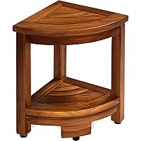 Amazon.com: 16.5" Teak Corner Shower Bench for Shaving Legs,Corner ...