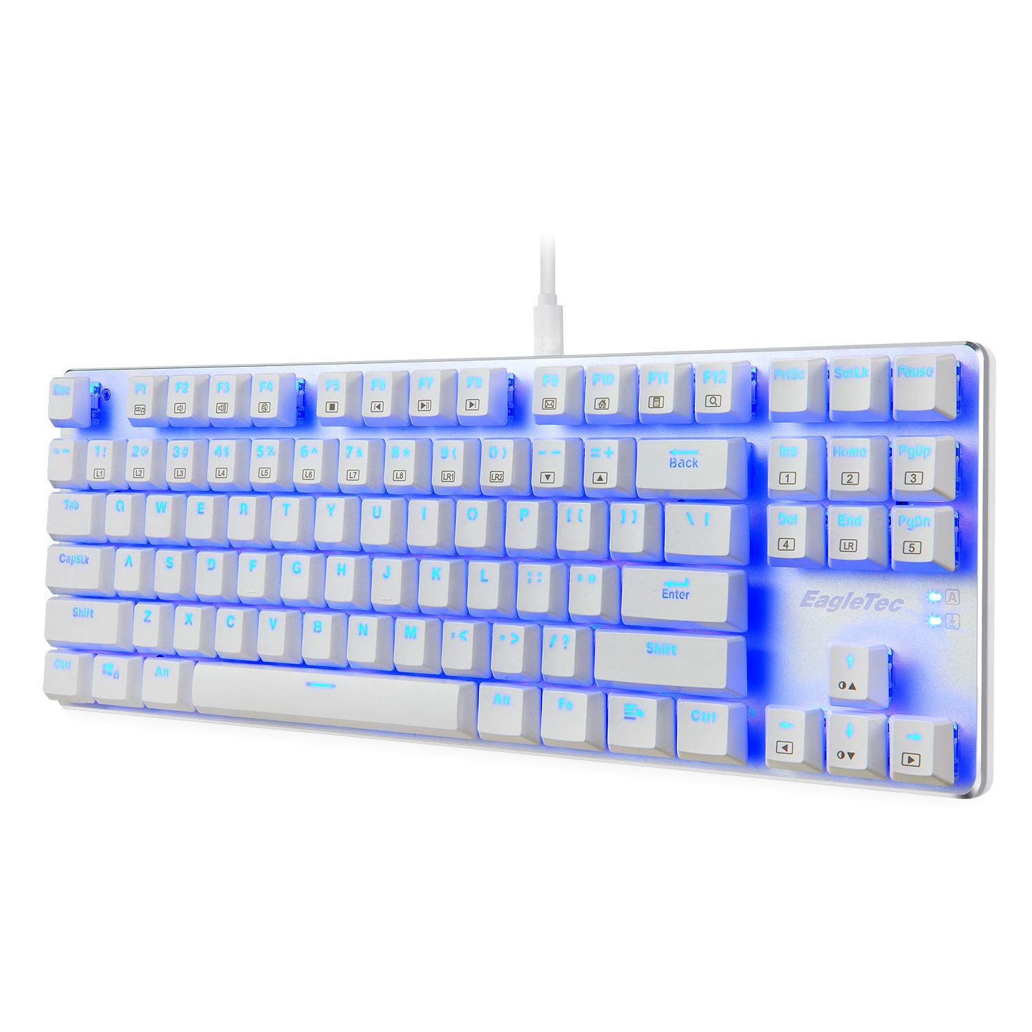 Mua EagleTec KG061-BR Blue LED Backlit Mechanical Gaming Keyboard Low ...