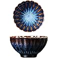 Amazon.com | HOHCNA Blue Jianzhan Tea Cup, Kiln Transformation Tenmoku Glaze Ceramic Kungfu Tea ...