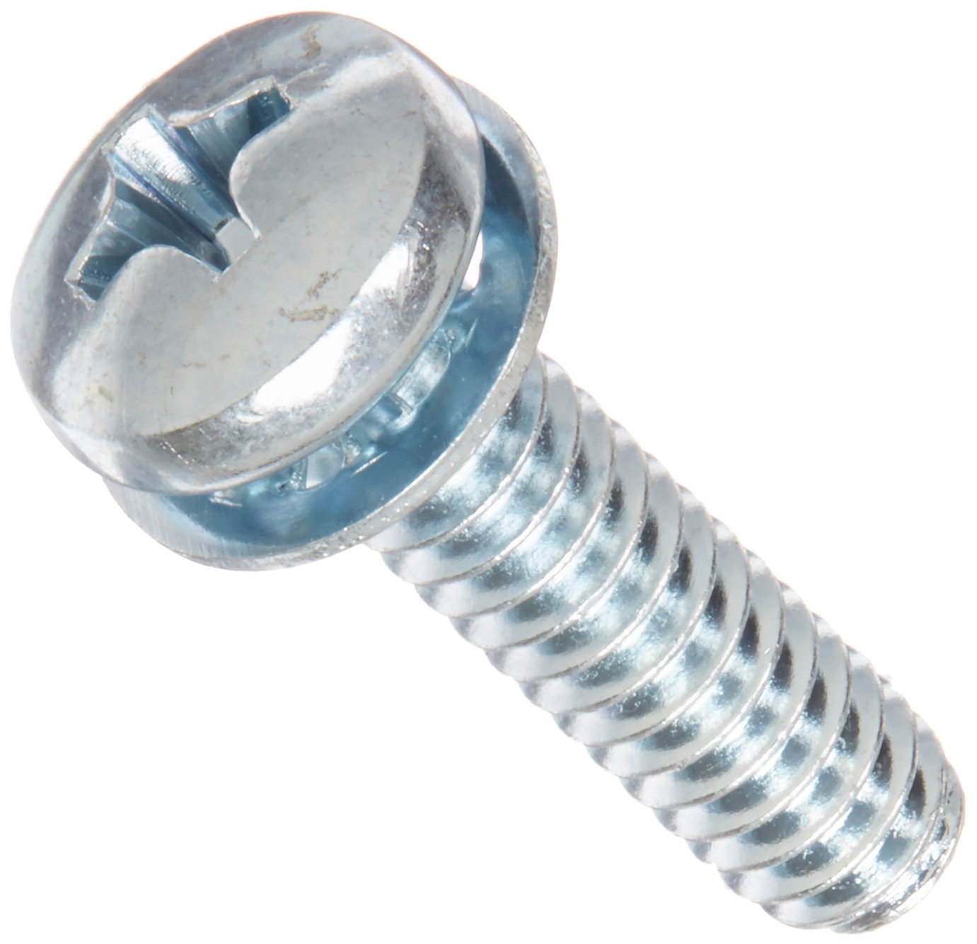 Steel Pan Head Machine Screw With Internal-Tooth Lock Washer, Zinc ...