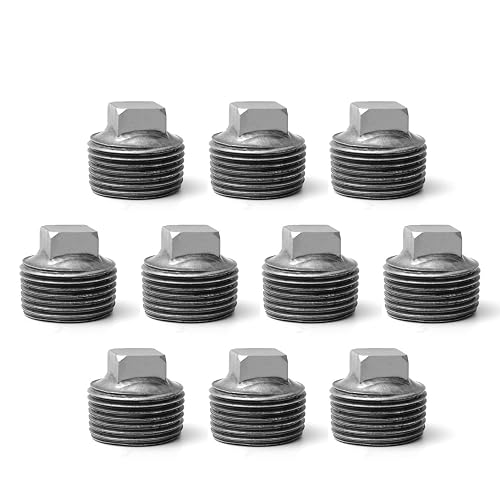 3/4" Pipe Fitting Male Cap, Home TZH 10 Pack Malleable Iron Cast Black ...