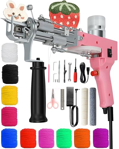 Tufting Gun Starter Kit, Adjustable Speed Rug Tufting Gun, 2-in-1 Cut ...