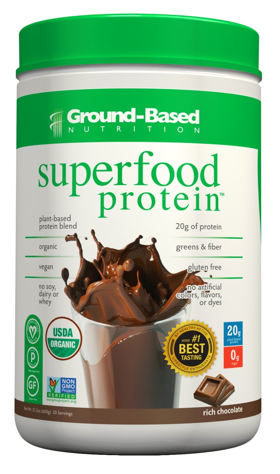 Amazon.com: Ground-Based Nutrition Certified Organic Superfood Protein ...