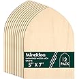 Amazon.com: MineIdea 12 Pack Unfinished Gothic Arch Wood Plaque, 5” x 7” Basswood Shield Plaque ...