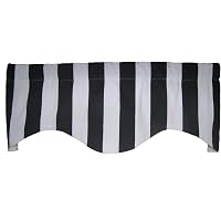 Amazon.com: RLF Home Cabana Stripe M Shaped Valance, Black : Home & Kitchen