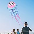 Amazon.com: JEKOSEN 2024 Large Easy to Fly Kite Pink Jellyfish Kite 40 ...