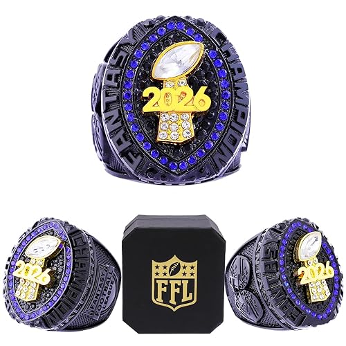 2026 Fantasy Football Championship Ring Heavy FFL Champion Trophy Ring ...