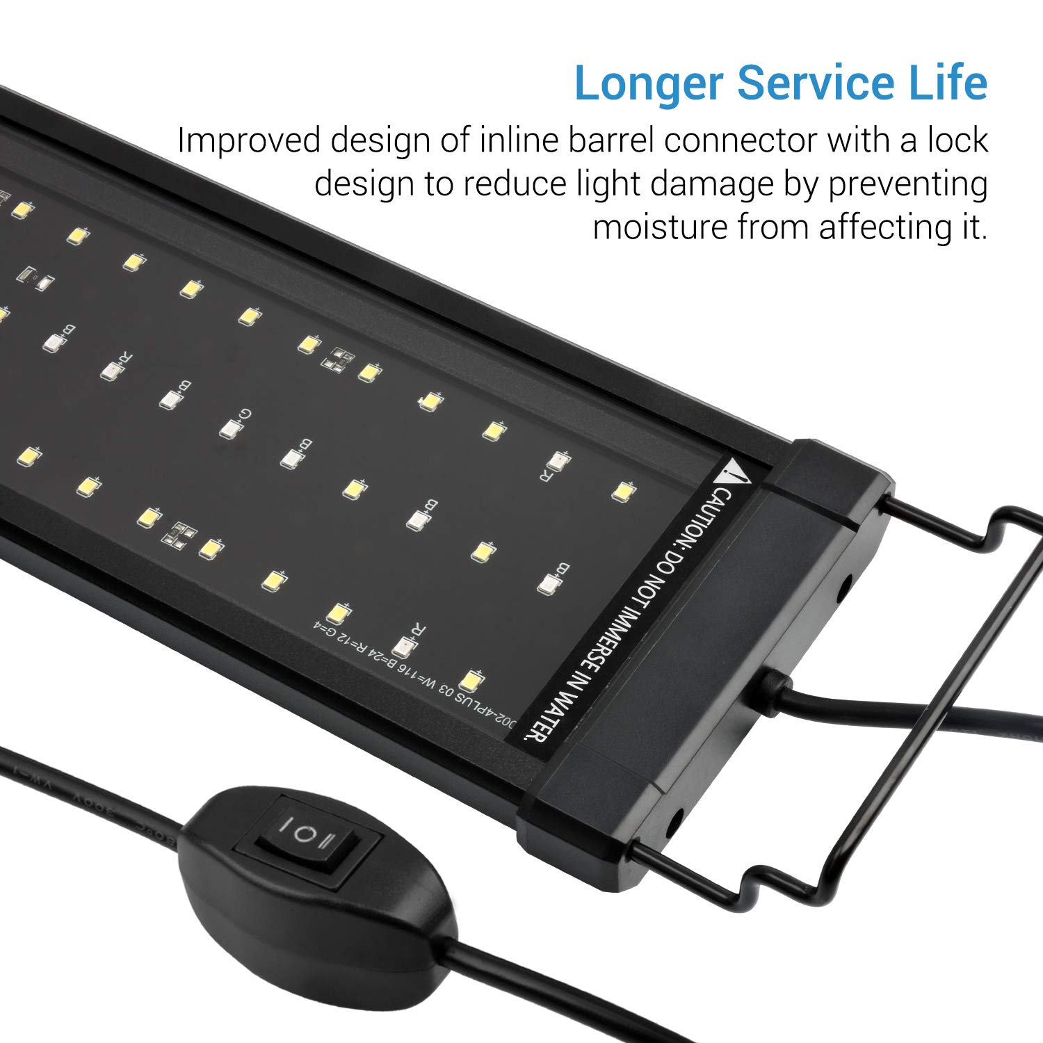 NICREW ClassicLED Plus Planted Aquarium Light, Full Spectrum LED Fish Tank Light for Freshwater ...