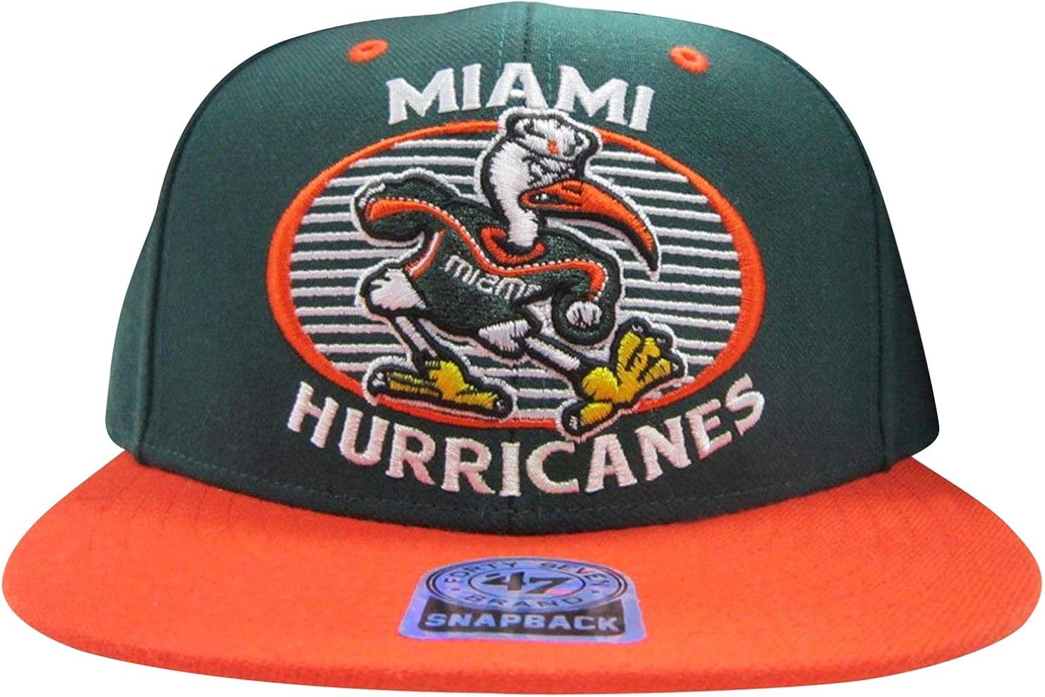 Miami Hurricanes Green/Orange Two Tone Plastic Snapback Adjustable Snap ...