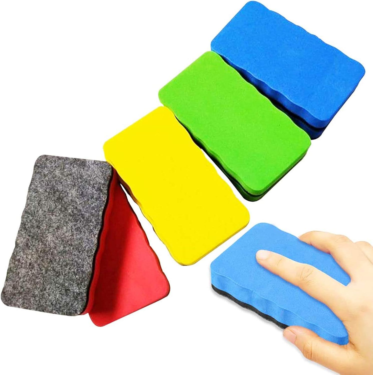 4 Pack Magnetic Whiteboard Erasers Whiteboard Rubber Washable Drywipe ...