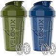 Amazon.com: VELOMIX -2 Pack- 20 oz Protein Shaker Bottles for Protein ...