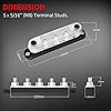 DAIERTEK 12V Bus Bar 5 x 5/16" (M8) Terminal Studs 12V Power ...