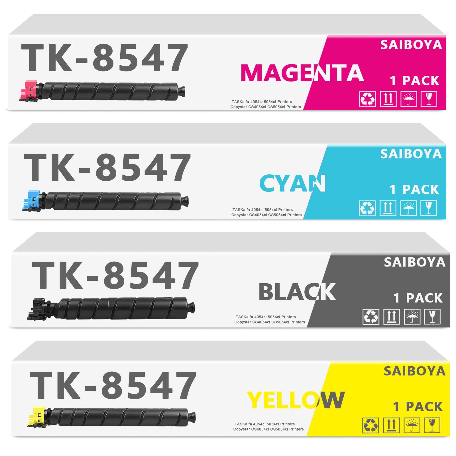 SAIBOYA Compatible TK8547 TK-8547 Toner Cartridge TK-8547K TK-8547C TK ...