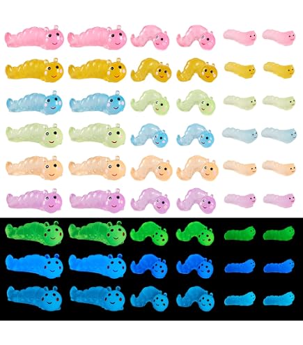 Resin Animal Glow-in-dark Caterpillar Statue Luminous Crawling Insect ...