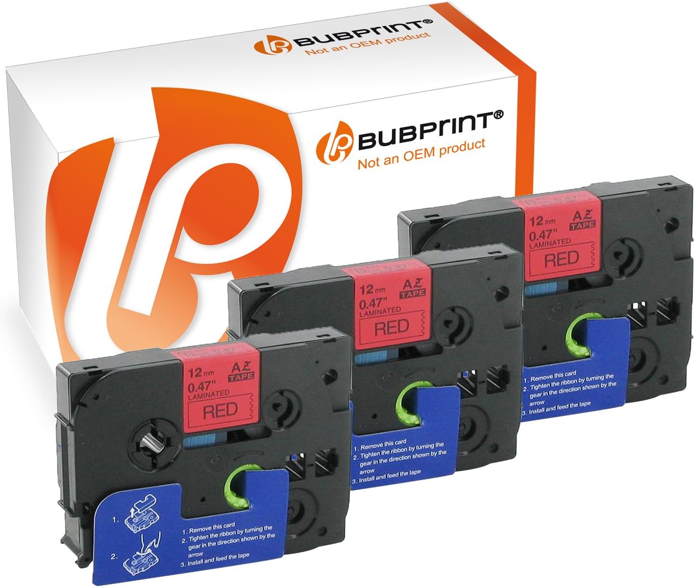 Bubprint 3 Cintas de Etiquetas compatible con Brother TZe431 TZ 431 ...