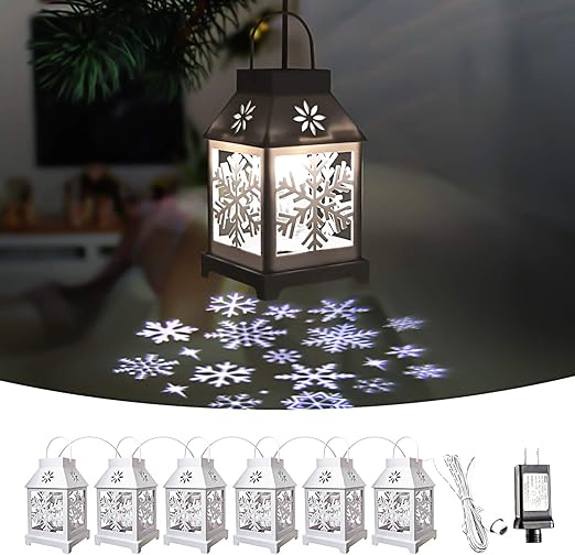 Amazon.com: Christmas Projector String Light, 22 FT 6 in 1 Snowflake ...