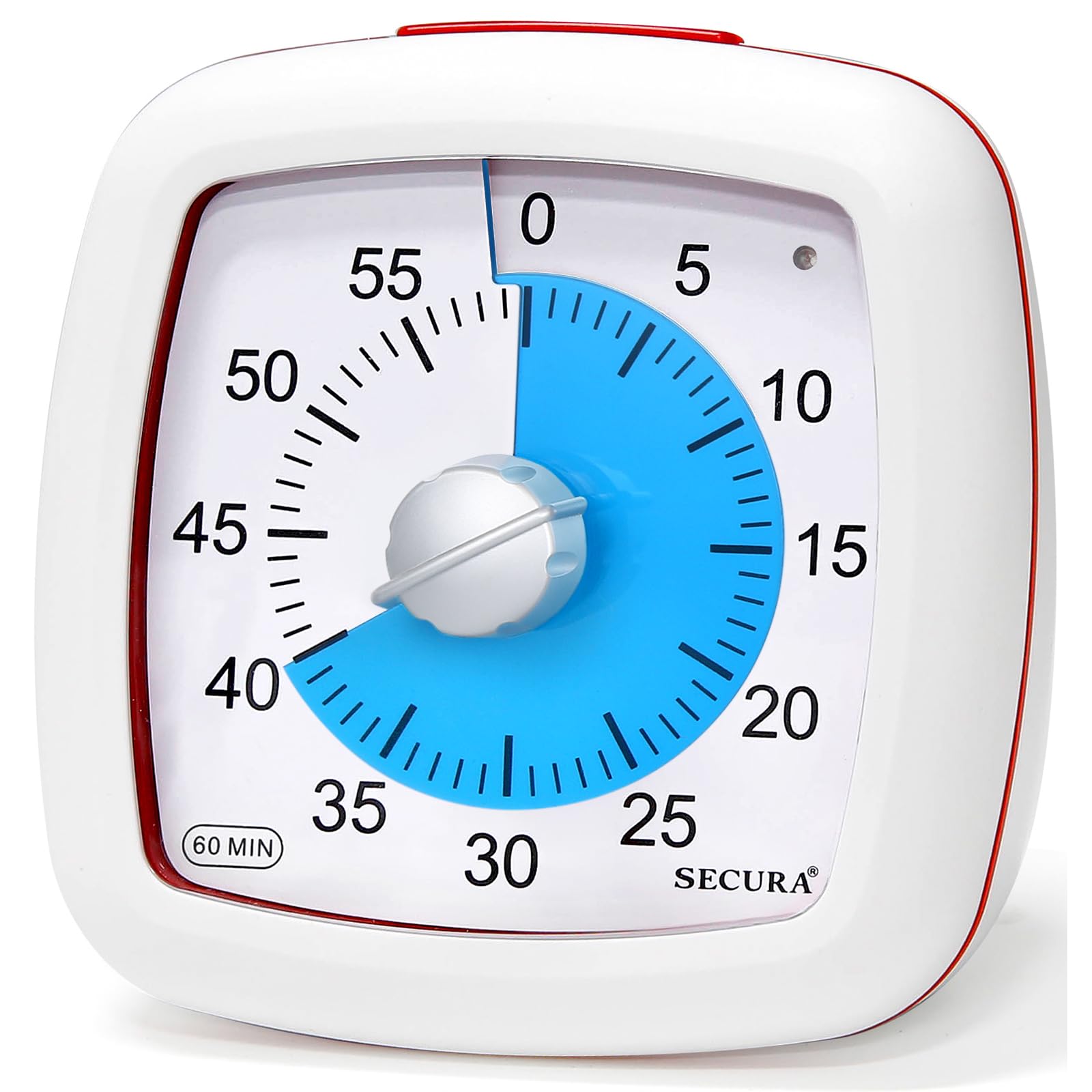 Secura 60-Minute Visual Timer, Silent Study Timer for Kids and Adults ...