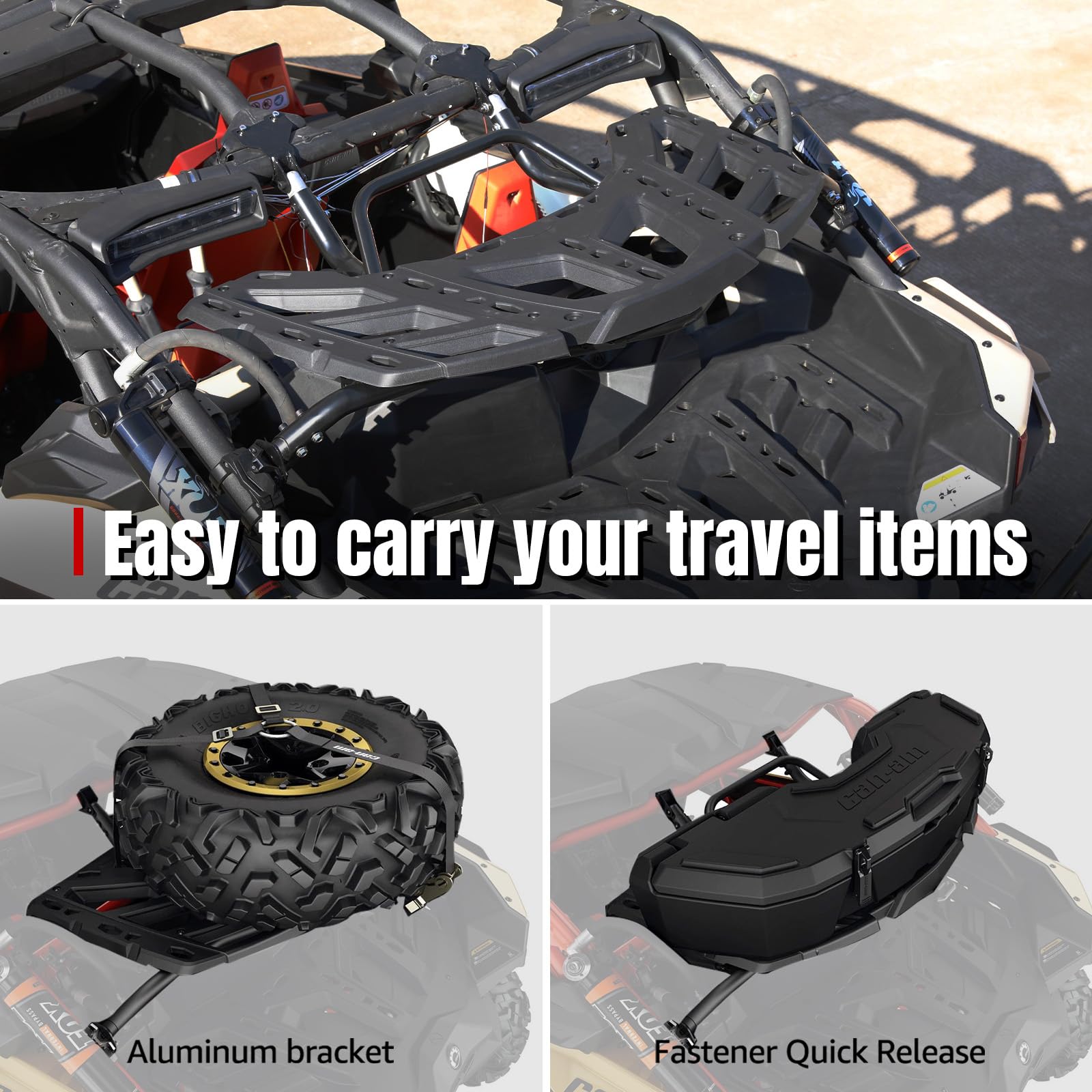 Mua A & UTV PRO Pivoting Rear Rack Kit,Spare Tire Cargo Luggage Rear ...