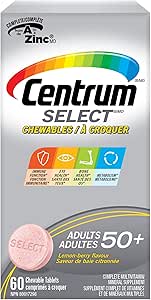 Centrum Select Chewables (60 Count, Lemon-Berry Flavour) Adults 50 ...