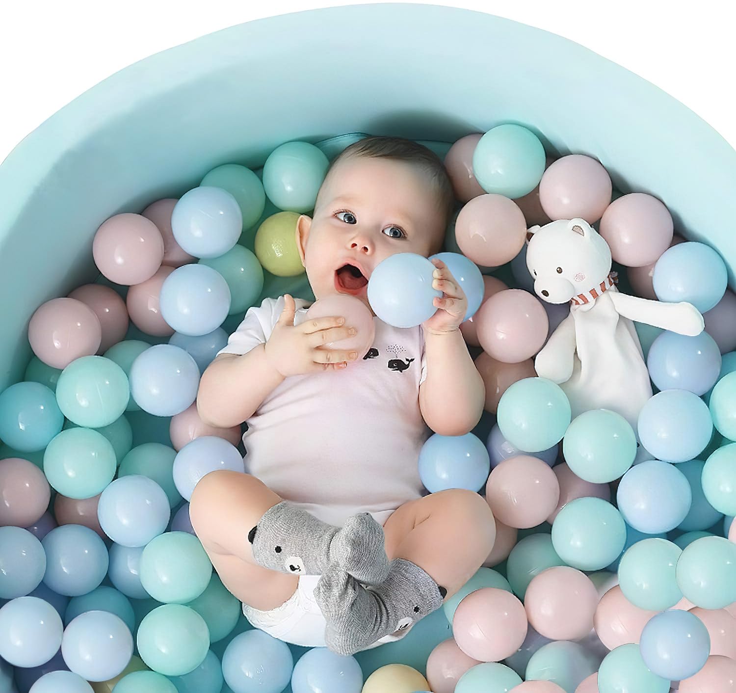 TRENDBOX Ball Pit Balls 100-4 Macaron Colors Pit Balls Non-Toxic Free ...